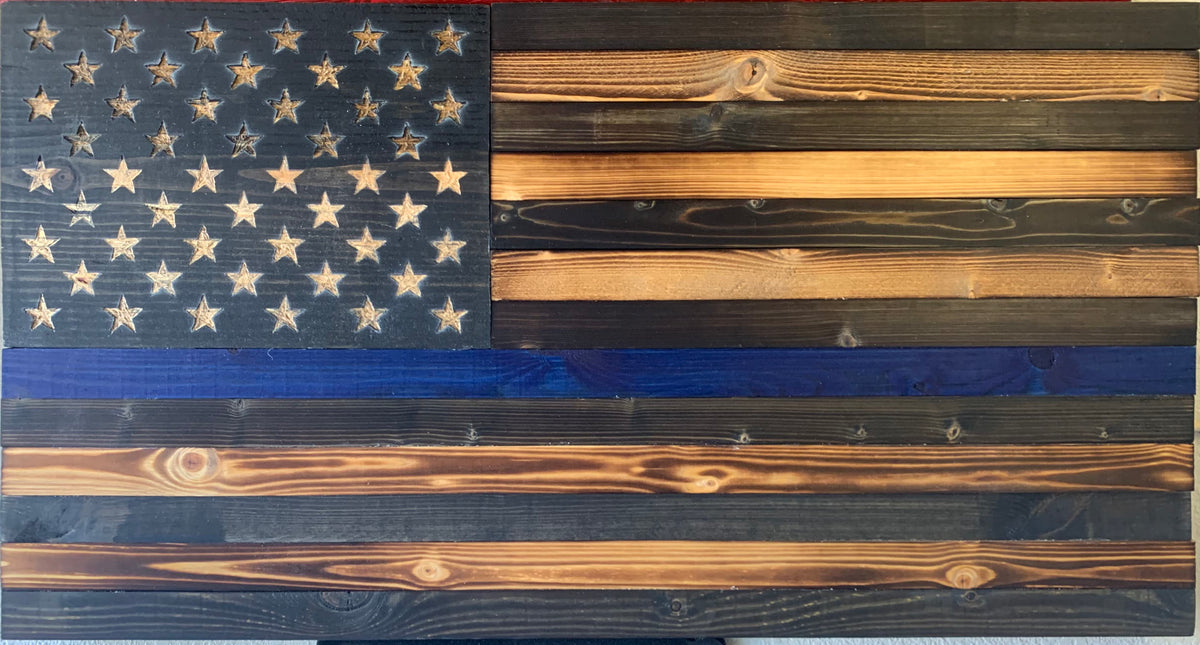 Thin blue line (rustic) – Omega Freedom Works